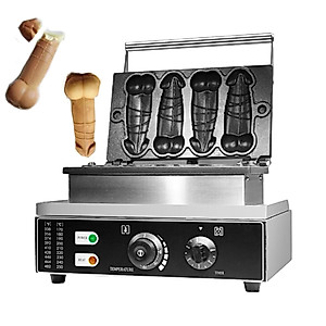 110V US Plug Waffles,Fun Shape Waffle Maker,penis waffle machine,Fun Hot Dog Creative Pattern Waffles,Temperature Controlled Non-Stick Waffles, Stainl
