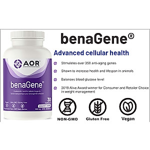 AOR, benaGene, Supports Healthy Aging, Energy and Longevity, Dietary Supplement, 30 servings (30 capsules)