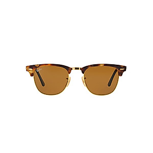 Ray-Ban RB3016 Clubmaster Sunglasses+ Vision Group Accessories Bundle for unisex-adult (Spotted Brown Havana/Crystal Brown (1160),51)