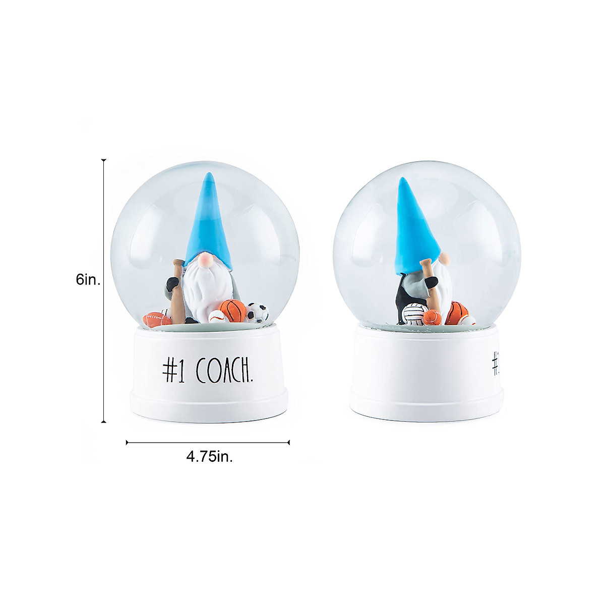 Rae Dunn Snow Globe - Snow Globes for Adults Unique Design - Cute Shelf Decor for Home & Office - Snow Globes for Women - Snowglobe Gifts for Nurses - Nurse Gift Collectibles - Bolas de Nieve