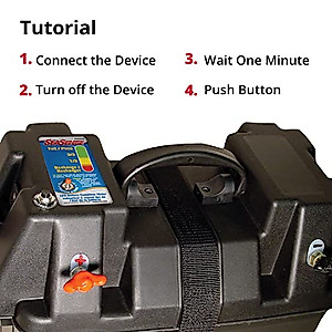 SeaSense Deluxe Power Station Battery Box - Battery Tester for Boats, Kayaks, Canoes, Pontoons & Fishing Vessels - Includes 12 Volt Accessory Socket, Fits Group 24 or 27 Size Batteries (Not Included), Small, Black