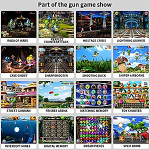 Damcoola Game Console with 900+ Games, Handheld Retro Video Game Console for Kids& Adults, Game System with AR Gun Game,2 Game Controller, TV Plug& Play, Xmas Birthday Toy Gift for Boys& Girls Age 3 +