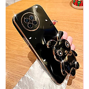 for Oneplus 11 5G Case,OnePlus 11 Phone Case 6D Cute Kawaii Hidden Rabbit Bunny Stand Design with Camera Cover,Luxury Plating Glitter Soft Silicone Girly Case for Oneplus 11 for Women Girls Pink