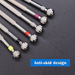 Aienxn 13PCS (6 Sets) Micro Precision Jewelry Screwdriver Set, Watch Screwdriver Kit 0.8-1.6mm, 6 Extra Replace Blades for Watch Repair, Electronics Repair, Jewelry Work, Eyeglasses Repair Q-034