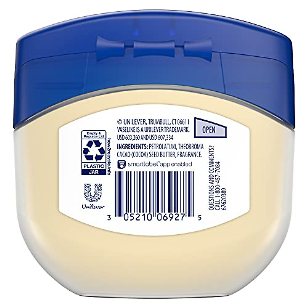 Vaseline Petroleum Jelly For Dry Cracked Skin Cocoa Butter 7.5 oz (Packaging May Vary)