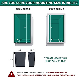 YITAHOME 37 Quart Pull-Out Trash Can Recycling Bin, Sliding Under Mount Kitchen Waste Garbage Container with Soft-Close Slides, Gray