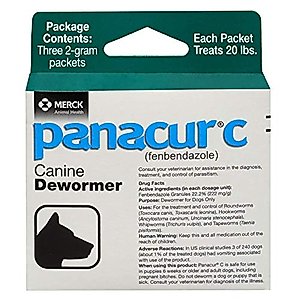 Panacur C Canine Dewormer (fenbendazole), 2 gram,White