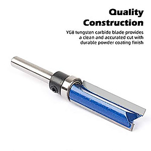 KOWOOD Plus Round-Over Edging/45° Chamfer/Core Box/90° V Groove Router Bit Set in C3 Carbide Tipped for Woodwork (Round-Over Edging)