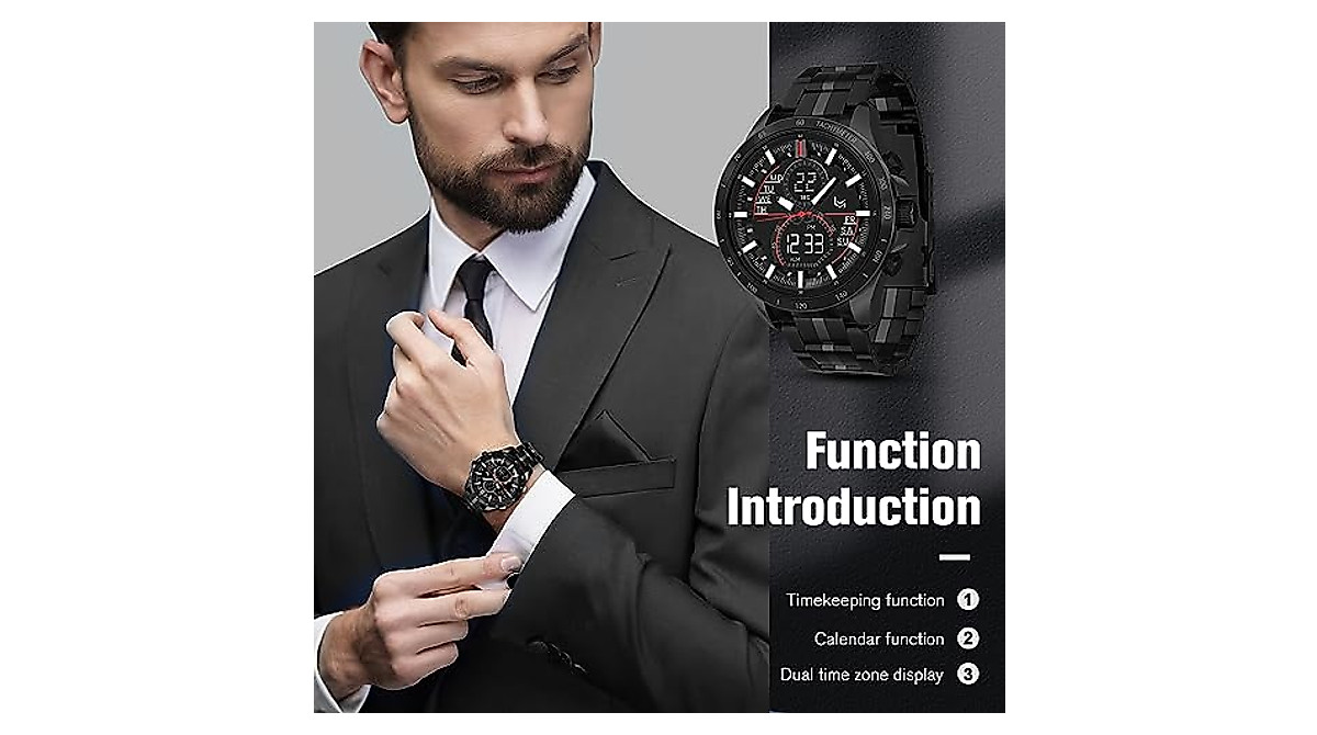 VERULEAN Men's Military Watch - Multifunction & Waterproof