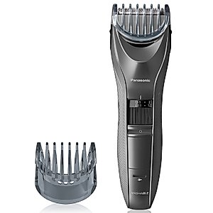 Panasonic Performance Hair Clippers with 2 Attachments and Adjustable Length Settings, Corded or Cordless Trimmer for Hair and Beard - ER-GC63-H (Silver)