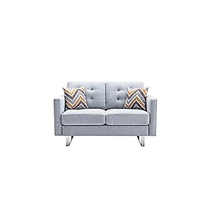 Lilola Home Victoria Love Seats, Light Gray