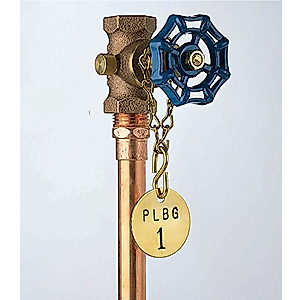 Brady Blank Valve Tags - Round Brass Tags, 1-1/2" Diameter, B-907 (Pack Of 25) - 23210