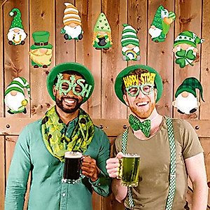 St. Patrick's Day Cutouts Gnome Cut-Outs 45 Pcs Classroom Bulletin Board Decoration Home Party Supplies