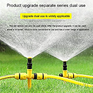 Bonseor 360° Rotation Auto Irrigation System Garden Lawn Sprinkler Patio, Garden Sprinkler Lawn Sprinkler, 90°/180°/360°, Adjustable at Will for Outdoor Grass Garden Yard Lawns (5 PCS)