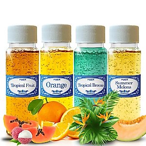 Tropical Scents 2.0 fl oz Fragrances Pack, Orange, Tropical Fruits, Tropical Breeze & Summer Melons, for Use in Water Vacuums Like Hyla, Rainbow, Sirena, Diffusers, Aromatherapy, Not Made by Rexair