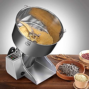 BI-DTOOL 2000gram Electric Grain Grinder Stainless Steel Pulverizer Grinding Machine Commercial Cereals Grain Mill for Kitchen Herb Spice Pepper Coffee with LCD Digital Display