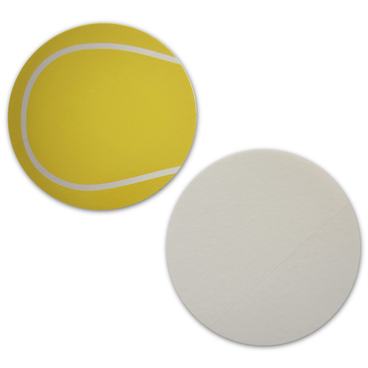 Novel Merk Tennis Sports Ball Vinyl Stickers - 2” Round Individual Decals for Laptop, Water Bottle, Phone, Party Favors, & Decor - Adheres to Clean Surfaces Waterproof & Repositionable (20)