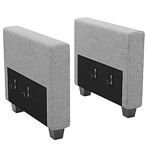Belffin Armrest Module for Modular Sectional Sofa Couch Side Armrest for Sectional Modular Sofa Fabric Light Grey