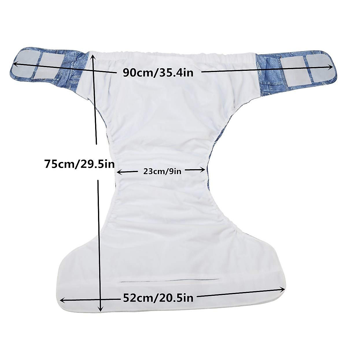 Teen Adult Cloth Diaper Nappy Reusable Washable for Disability Incontinence Large (Scales)