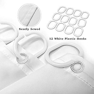 Yddsky Red Rose 4 Pcs Shower Curtain Sets Non-Slip Rugs Bath Mat Toilet Cover U Shaped Mat Black Red Shower Curtain with 12 Hooks Red Rose Valentine's Day Bathroom Set