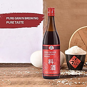 52USA Shaoxing Cooking Wine 21.64 fl oz, Chinese Asian Cooking Wine, Shao Hsing Rice Wine, Shaoxing Rice Wine, Hsing Rice Wine, Fermented Rice Wine, Homemade Asian Cooking