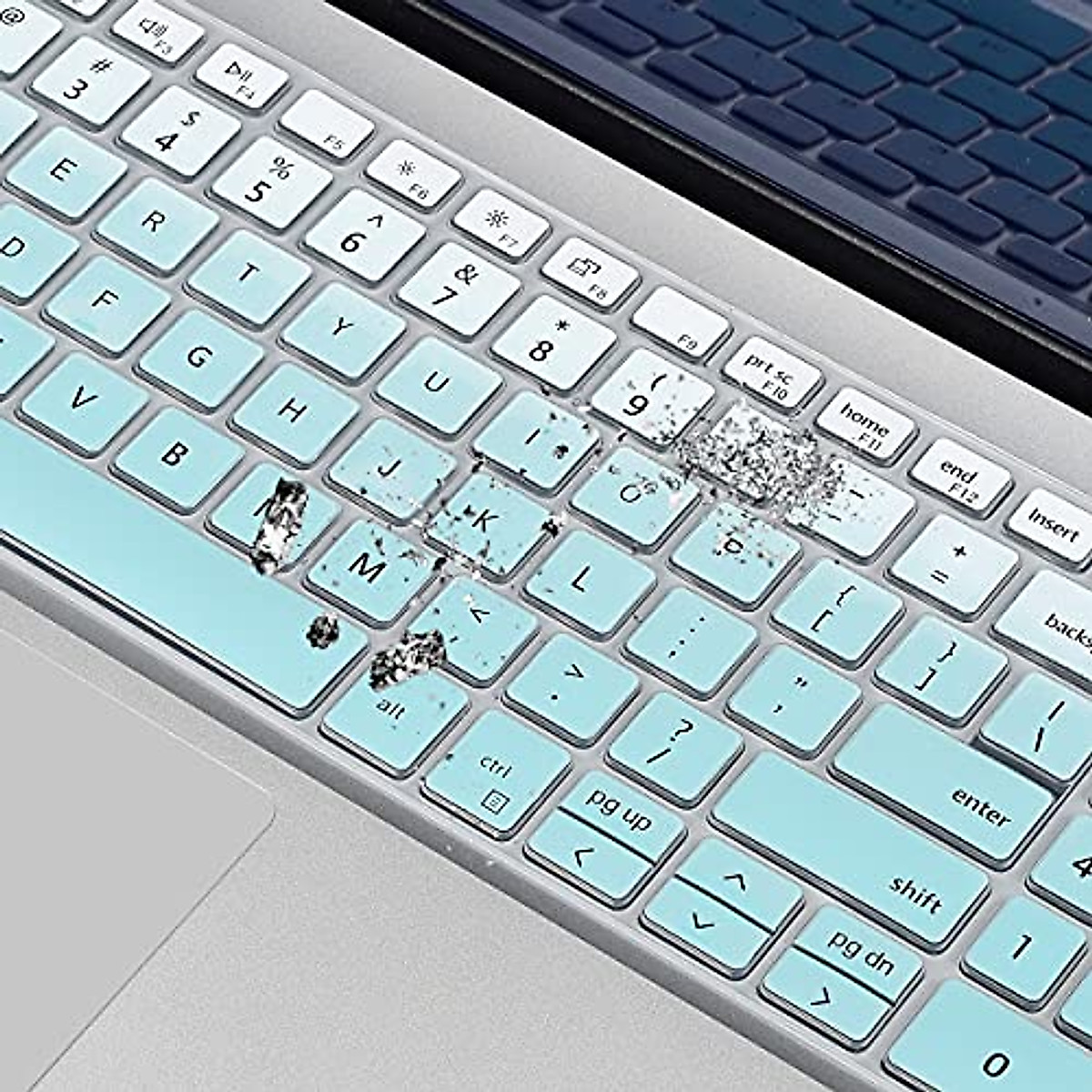Keyboard Cover for Dell inspiron 15 17 3501 3502 3505 5501 5502 5505 5508 5509 5584 5590 5593 5594 5598 7500 7501 7506 7590 7591 7706 7790 7791, G15 5520 5525 5515 5510 Series Laptop - Gradual Mint