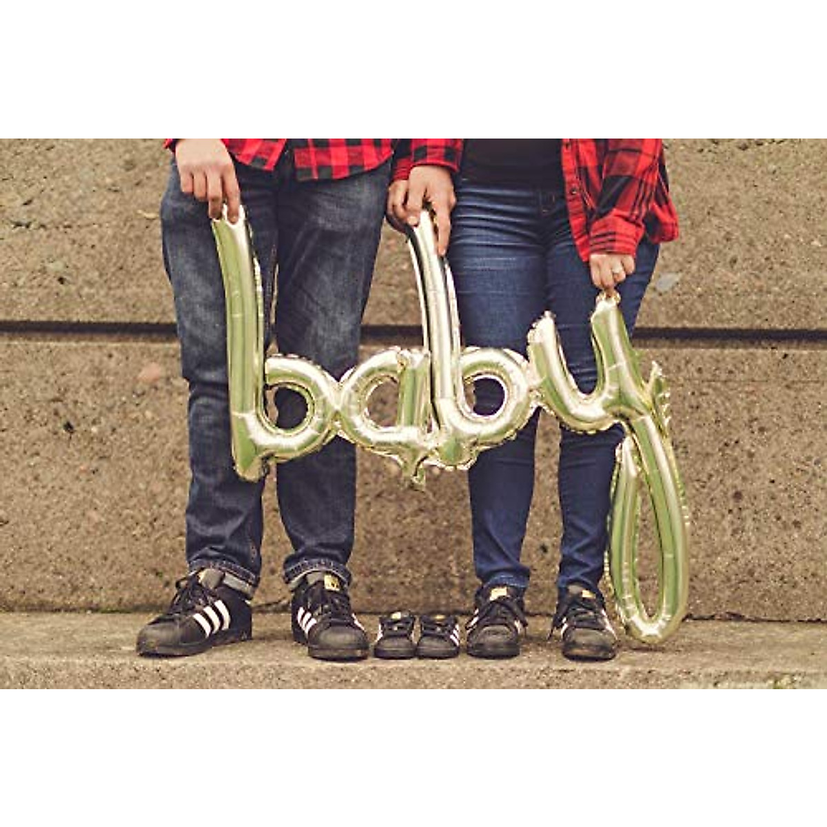 Besttt-Seller 46 Inch White Gold Baby Script Balloon banner baby shower decoration foil balloons