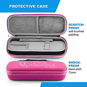 Primacare KB-9297-PK Pink Stethoscope Case, Supplies NOT Included, for Stethoscopes and Medical Supplies, Multiple Compartments, Portable and Lightweight First Aid Kit Bag, Accessories for Nurses