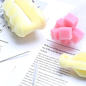 Jenbode Bottle Brush 5 Pack Cup Cleaner Sponge Brush Set Detachable Long Handle Bottle Cleaner Set Baby Nipple Brushes, Straw Brushes