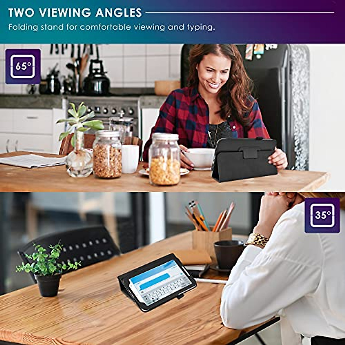 DETUOSI Slim Case for Samsung Galaxy Tab 3 7.0" 2013 (SM-T210/T215/P3200), Ultra Thin Lightweight Folio Folding PU Leather Full-Body Protective Tablet Book Cover + Multi-Angle Stand + Magnetic Closure