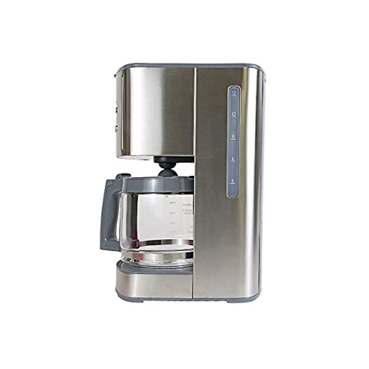Kenmore Aroma Control Programmable 12-cup Coffee Maker, Stainless Steel with Glass Carafe, LCD Display, Reusable Cone Filter, and Charcoal Water Filter