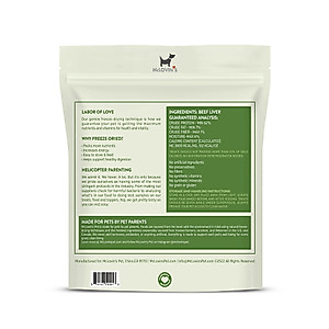 McLovin's Pet Freeze Dried Raw Beef Liver Dog Treats and Toppers, 14 oz. - Single Ingredient, Grain-Free, Gluten-Free, High-Protein Treat – Healthy Dog Training Treats