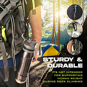 OFFICIAL SURVIVAL GEAR 2-Pack Outdoor Carabiner Multitool, Carabiner Knife, EDC Pocket Knife Survival Gear with Glass Breaker