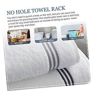 Towel Roll Holder Bath Towel Rack Kitchen Towel Bar Toilet Tissue Rack Towel Racks for Bathroom Wall-Mounted Storage Rack Paper Towel Organizer Towel Hanger Wall Shelf Dispenser