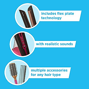 Casdon Dyson Corrale Styling Set | Safe Toy Straighteners for Children Aged 3 Years & Up | Features Realistic Lights & Sounds!