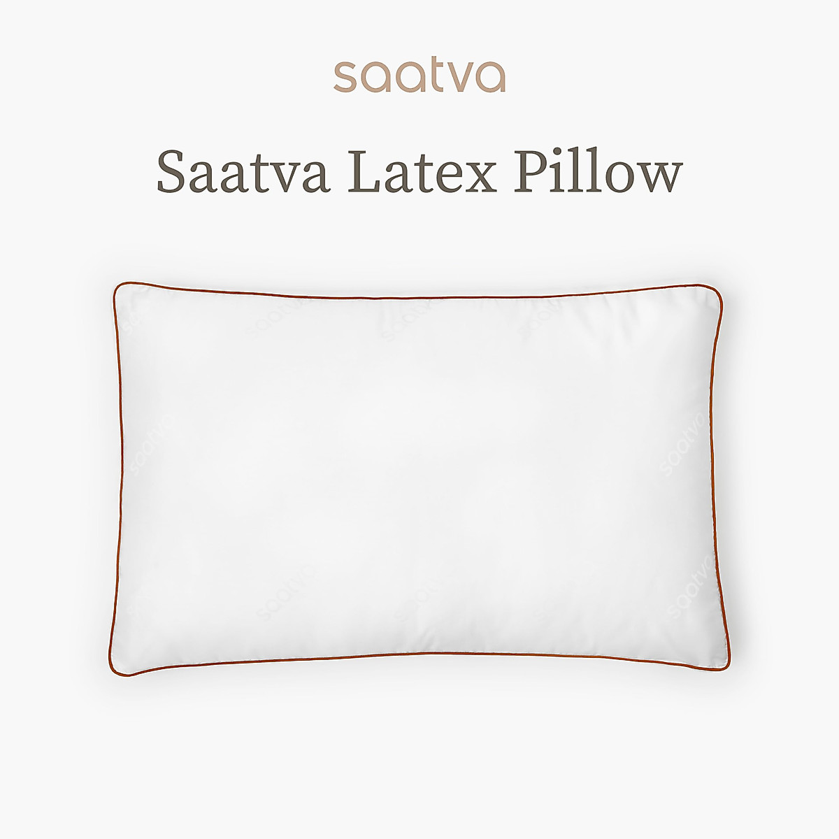 Saatva Latex Pillow - High Loft (6" - 7”) - Hypoallergenic Pillow with Shredded Latex Core - Breathable - Machine Washable Organic Cotton Cover - Queen (28"x16") 1 Pack
