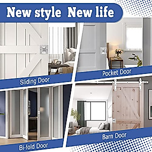 HOMOTEK Privacy Pocket Door Pull Without Switch Plate - Replace Old Or Damaged Passage Sliding Door Pull No Lock Quickly and Easily, 2-3/4”x2-1/2”, for 1-3/8” Thickness Door, Brushed Nickel