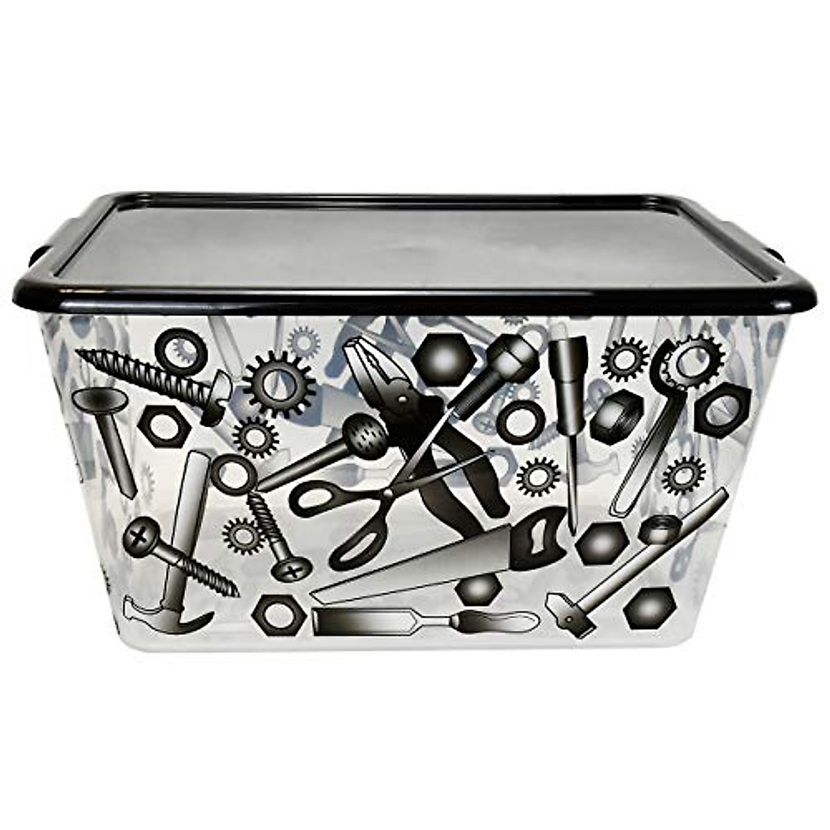 KOOMADE 58 QT Stackable Plastic Storage Bins with Lids, 4-Pack Large Clear Storage Bins for Organizing Garage Closet, Durable Nestable Containers, Made in USA