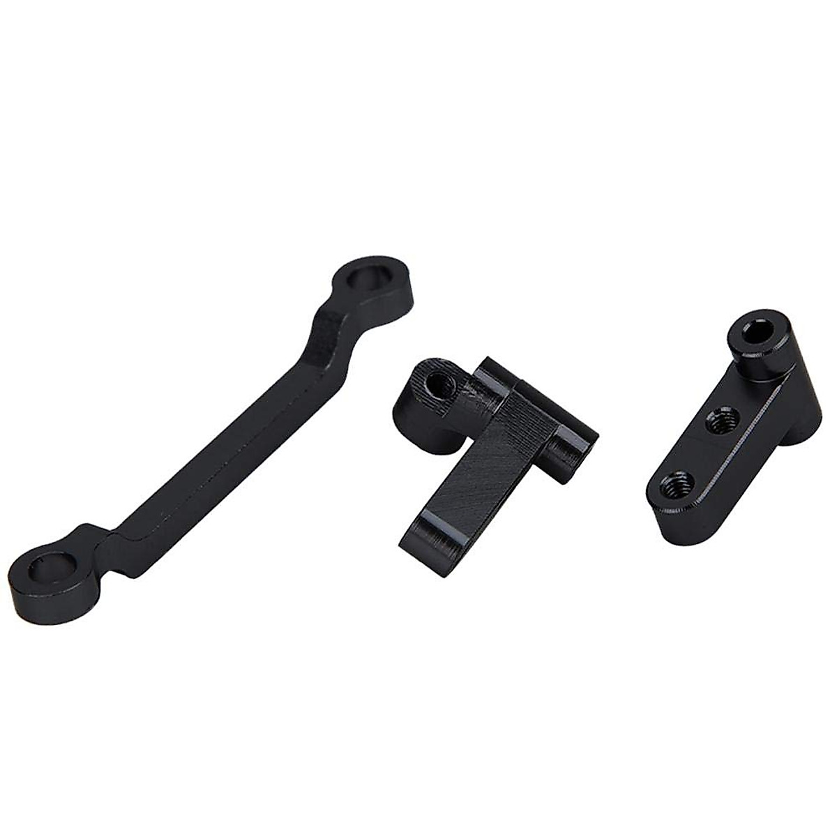 Woyisisi RC Steering Assembly, Aluminum Alloy Steering Assembly Kit Accessory Fit for WL A959 A979 A969 1/18 RC Car(Black)