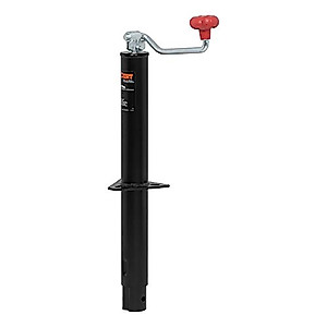 CURT 28255 A-Frame Trailer Jack, 5,000 lbs, 15 Inches Vertical Travel, CARBIDE BLACK POWDER COAT