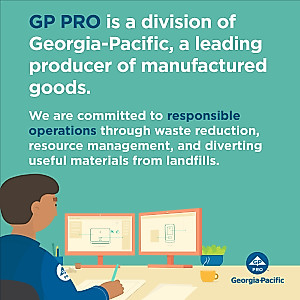 Pacific Blue Ultra 9” Paper Towel Roll (Previously Branded SofPull) by GP PRO (Georgia-Pacific), White, 26610, 400 Feet Per Roll, 6 Rolls Per Case