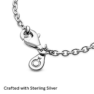 Pandora Cable Chain Necklace- Classic Chain Necklace with Lobster Clasp - Great Gift for Women - Sterling Silver Adjustable Necklace - 23.6"