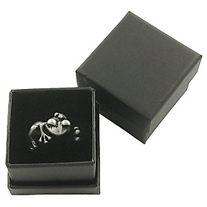 Ellenviva Tree Frog Adjustable Animal Wrap Ring Vintage Silver Tone