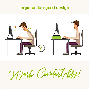 Way Basics Monitor Stand for Office Gaming Desk Laptop PC Riser - 2 Tier (Charcoal Black)