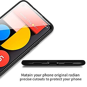 X-level Google Pixel 5 5G Case Slim Fit Mobile Phone Case Soft Flexible TPU [Guardian Series] Matte Finish Ultra-Thin Light Coating Grip Full Protective Cell Phone Back Cover for Google 5 5G-Black