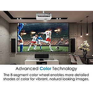 Optoma UHD52ALV Voice Assistant-Compatible DLP Projector for Lights-On Viewing, 3500 Lumen, 3840x2160