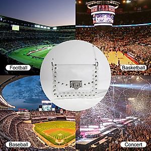 NEW RUICHENG Clear Purse for Women, Clear Crossbody Bag, handbag, shoulder bag with silver chain strap PGA stadium certification bag(silver)