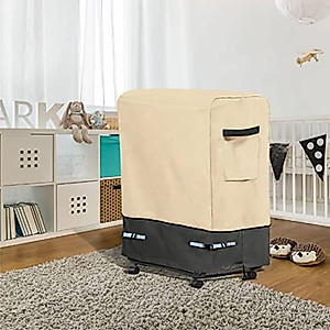 Aaaspark Folding Bed Storage Cover, Rollaway bed cover, waterproof and breathable Oxford cloth, suitable for 39 inch double bed (39 "x 15" x 44.8 "), indoor and outdoor universal, beige gray splicing