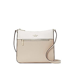 kate spade crossbody bag for women Leila top zip purse handbag for women, Light sand, Medium
