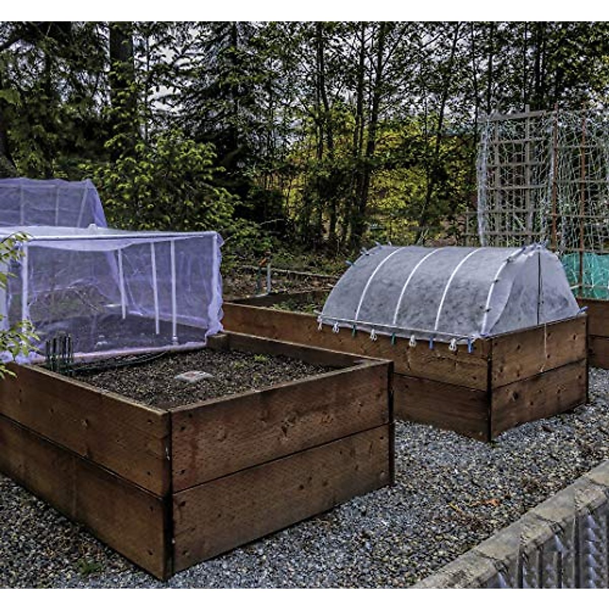 Garden Insect Netting Pest Barrier: 10'x25' Bug Netting for Garden Protection Mosquito Net Fine Mesh Cicada Tree Net Greenhouse Row Cover for Crops Plants Vegetables Flowers Fruits Silver
